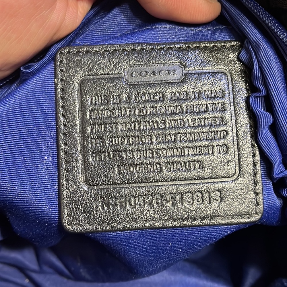 Coach F13813 Voyager Tote Black Canvas & Leather - Gem